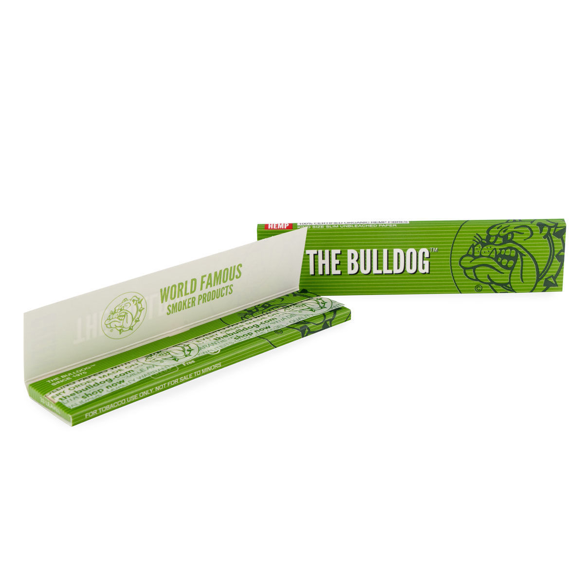 Hemp Green Rolling Papers | Bulldog - Zamnesia